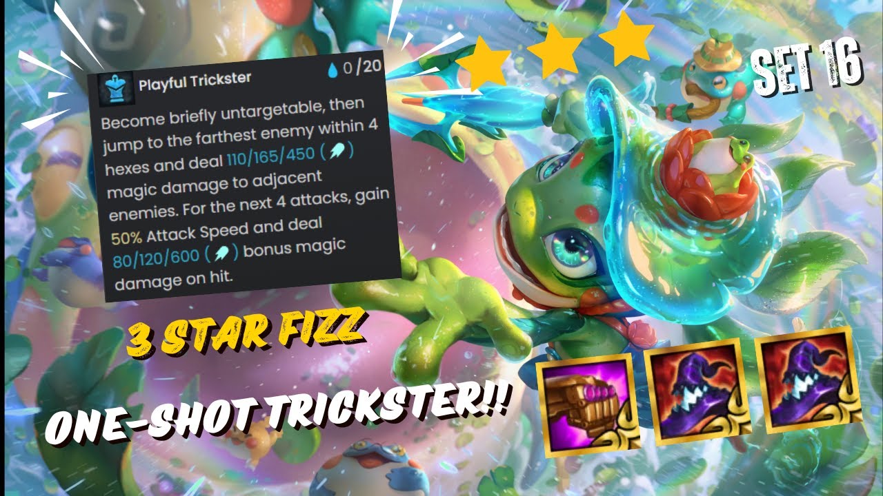 3★ Fizz One-Shots the Lobby! Bilgewater Yordle Assassin Broken!! | TFT ...