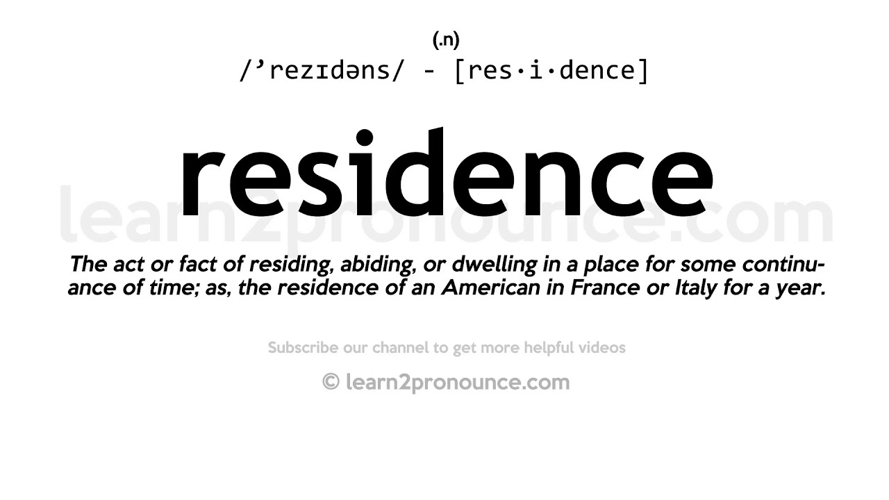 Pronunciation Of Residence Definition Of Residence YouTube pronunciation-of-residence-definition-of-residence-youtube
