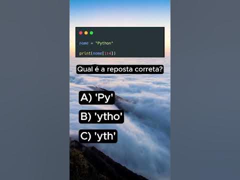 Python - Qual é a resposta correta? #programação #python # ...