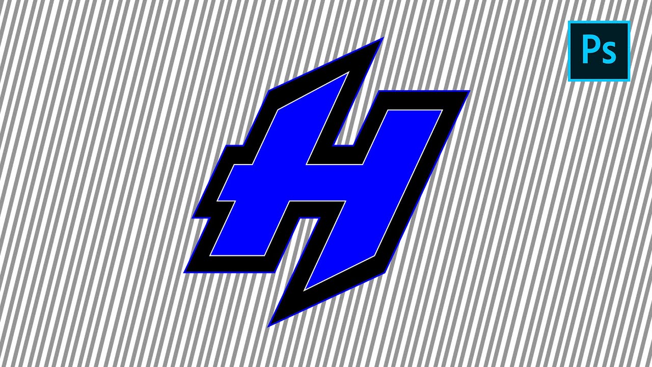 How to Create Creative Logo Design -- H letter _ in Adobe Photoshop ...