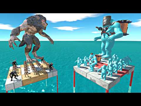 Werewolf Army Falls & Fights Goro Evolution Team - Animal Revolt Battle Simulator