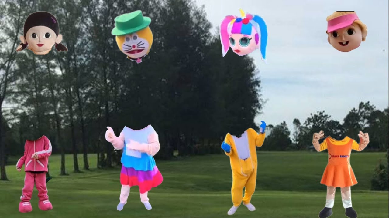 Upin ipin memasangkan kepala badut squid game badut boboiboy | tebak ...