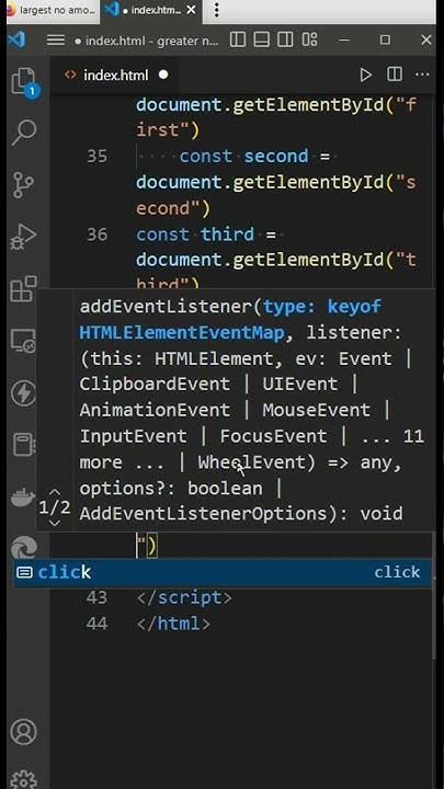 Find largest no among three number by using JavaScript #shorts #html #css #javascript - YouTube