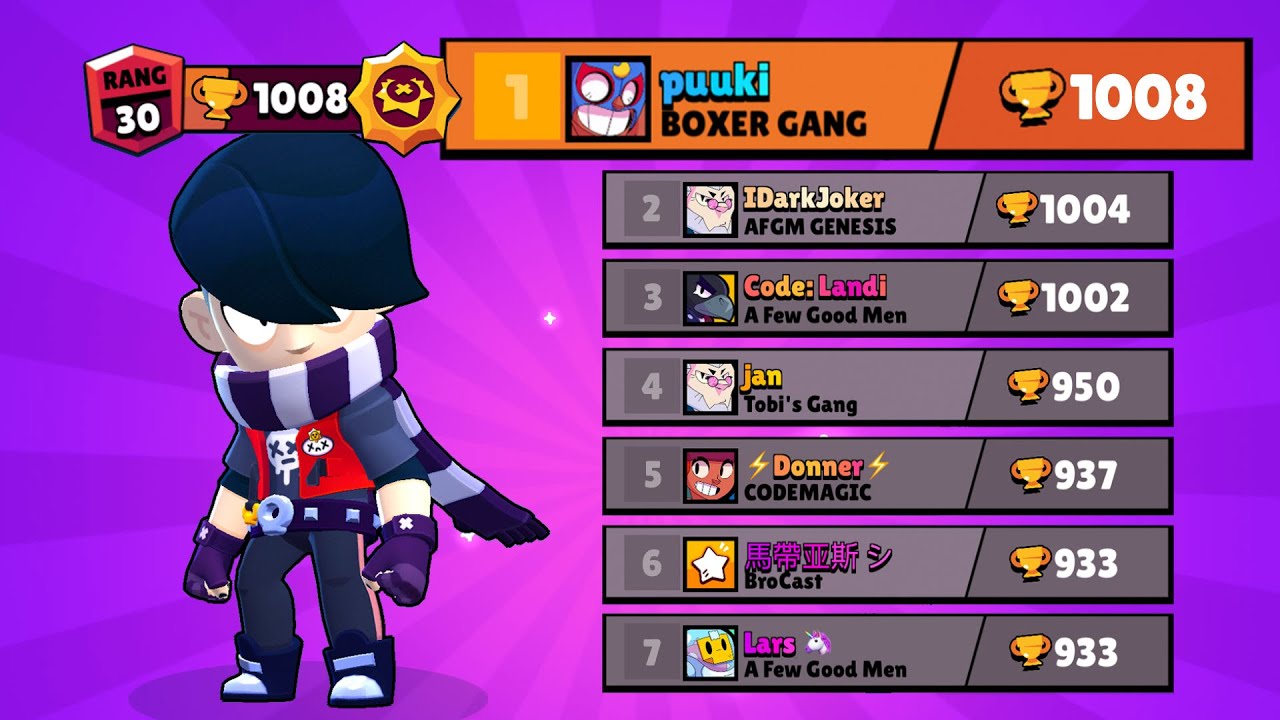 EDGAR PLATZ 1 der WELT! 1000🏆 / RANG 30 PUSH! • Brawl Stars deutsch ...