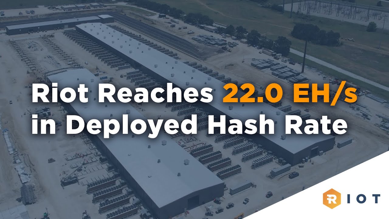 Riot Reaches 22.0 EH/s in Deployed Hash Rate, Exceeding Q2 2024 Target ...