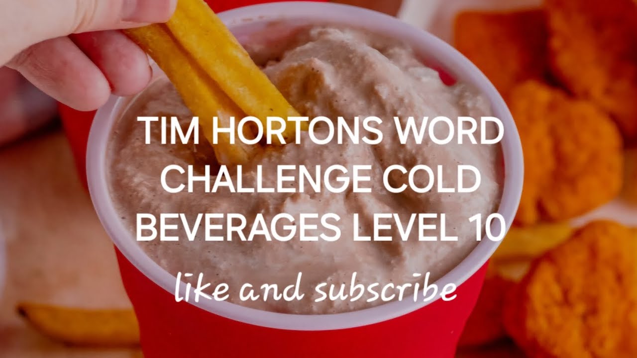 Tim Hortons Word Challenge Cold Beverages Level 10 #timhortons #free # ...