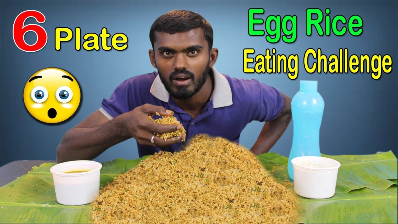 6 PLATE EGG RICE EATING CHALLENGE | FOOD EATING CHALLENGE INDIA | ಎಗ್ ...