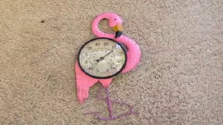 MUMTOP Outdoor Thermometers for Patio   Indoor Outdoor Thermometer, Flamingo Wall Thermometer Wirele