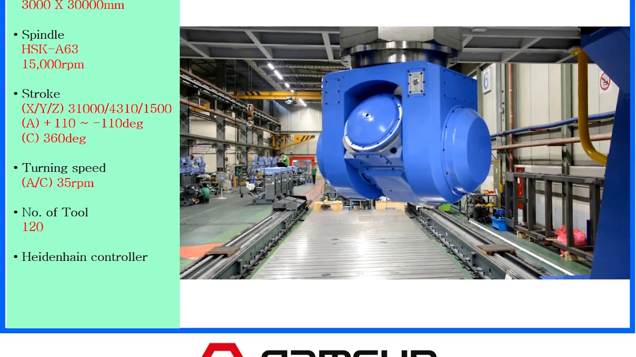 SPHINX-5X3000 (5-axis Gantry type machine) - YouTube