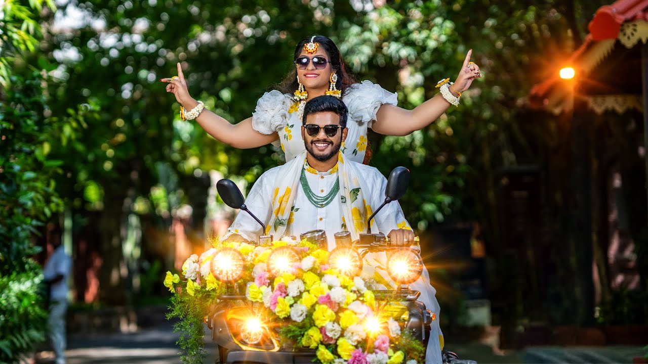 Veekshith & Sharanya Haldhi & Varamala Teaser | Leaf The Studio - YouTube