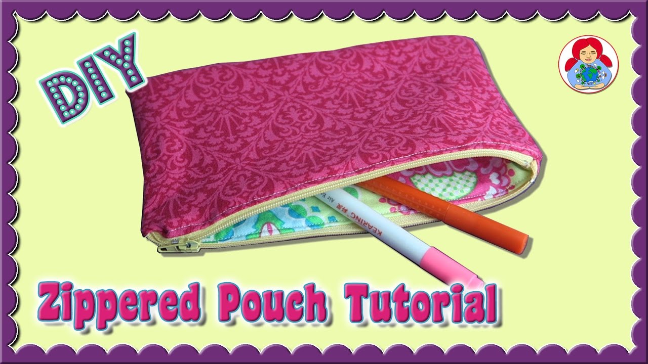 DIY | How to sew a zippered Pouch • Sami Dolls Step by Step Tutorials - YouTube
