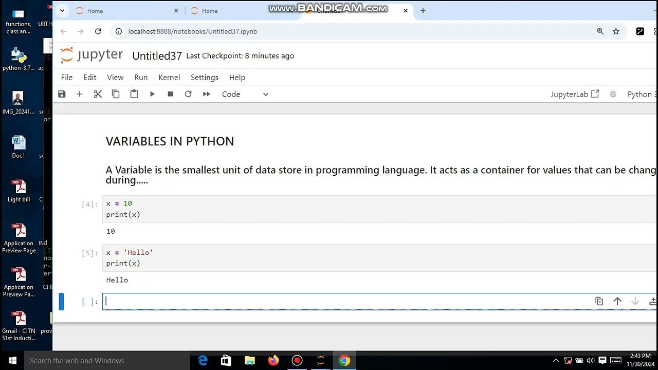 variables in python 1 - YouTube