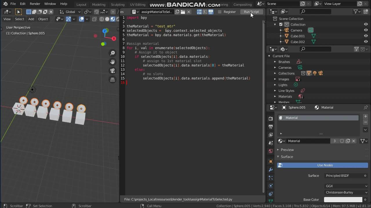 Blender python - Assign material to multiple objects - YouTube