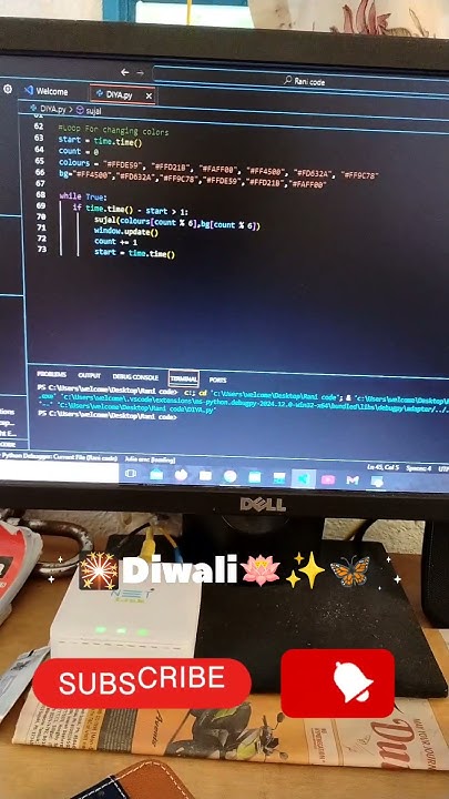 Happy diwali🪷🙏🏻🌸 diya by python code #computer #howtolearncodingforbeginners - YouTube