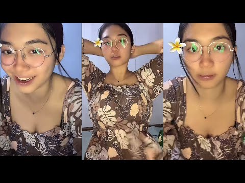 MOOD BOOSTER-live kakak cantik kacamata baju daster goyang tipis