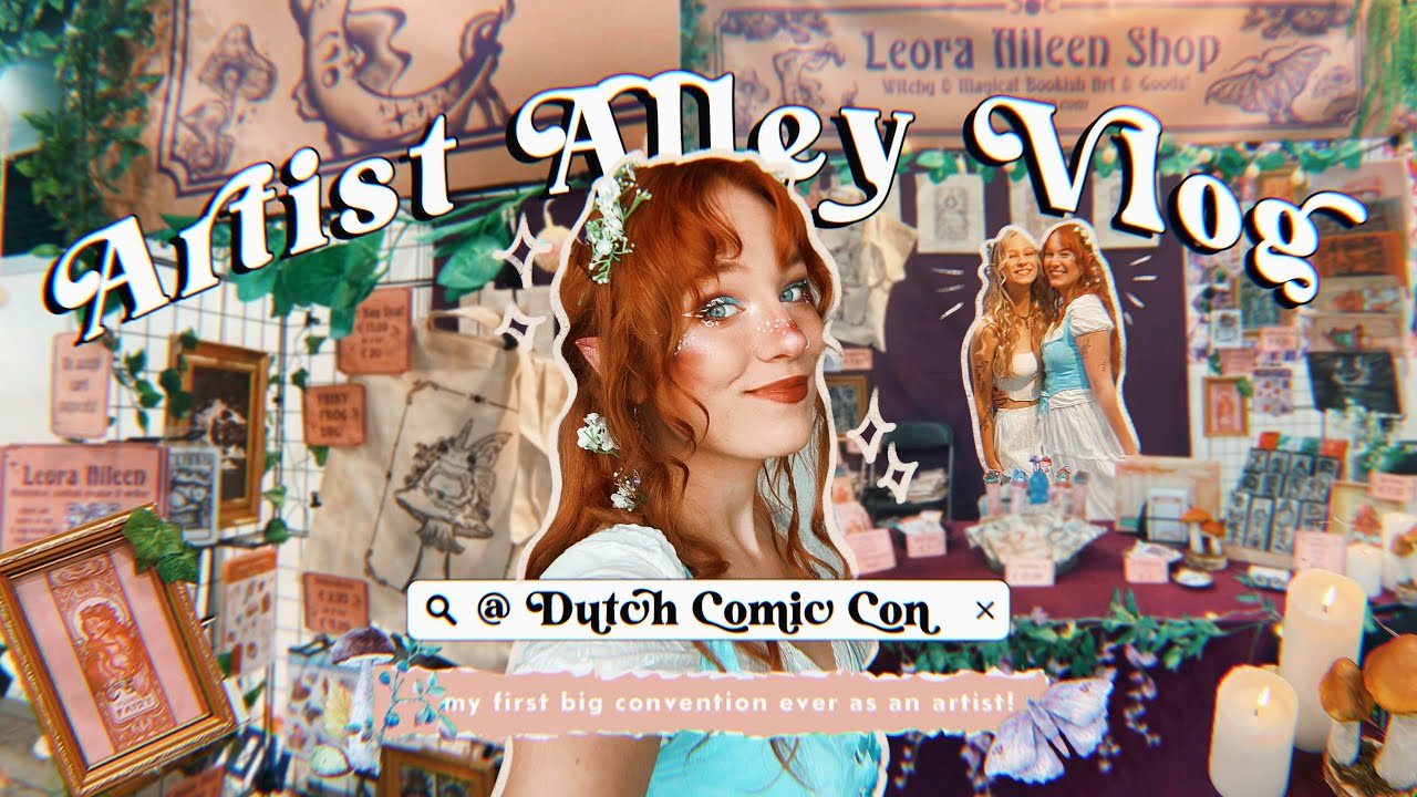 my first ever ARTIST ALLEY VLOG 🦋🔮📖 I was a FAIRY merchant @ Dutch ...