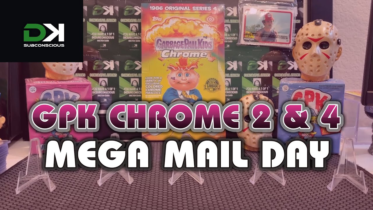 Gigantic Mail Day Garbage Pail Kids Chrome 2 & 4 - YouTube