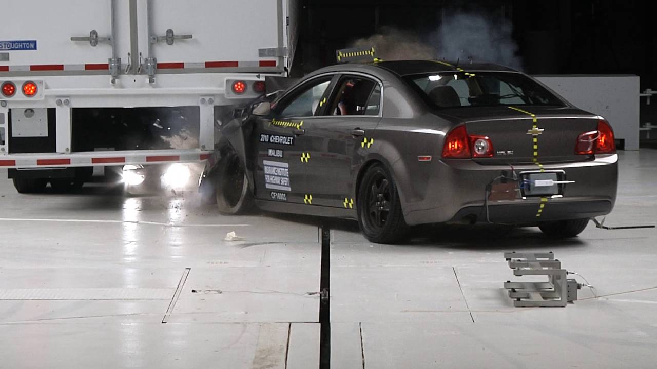 Stoughton Rear Impact Guard Testing - Rear View - YouTube