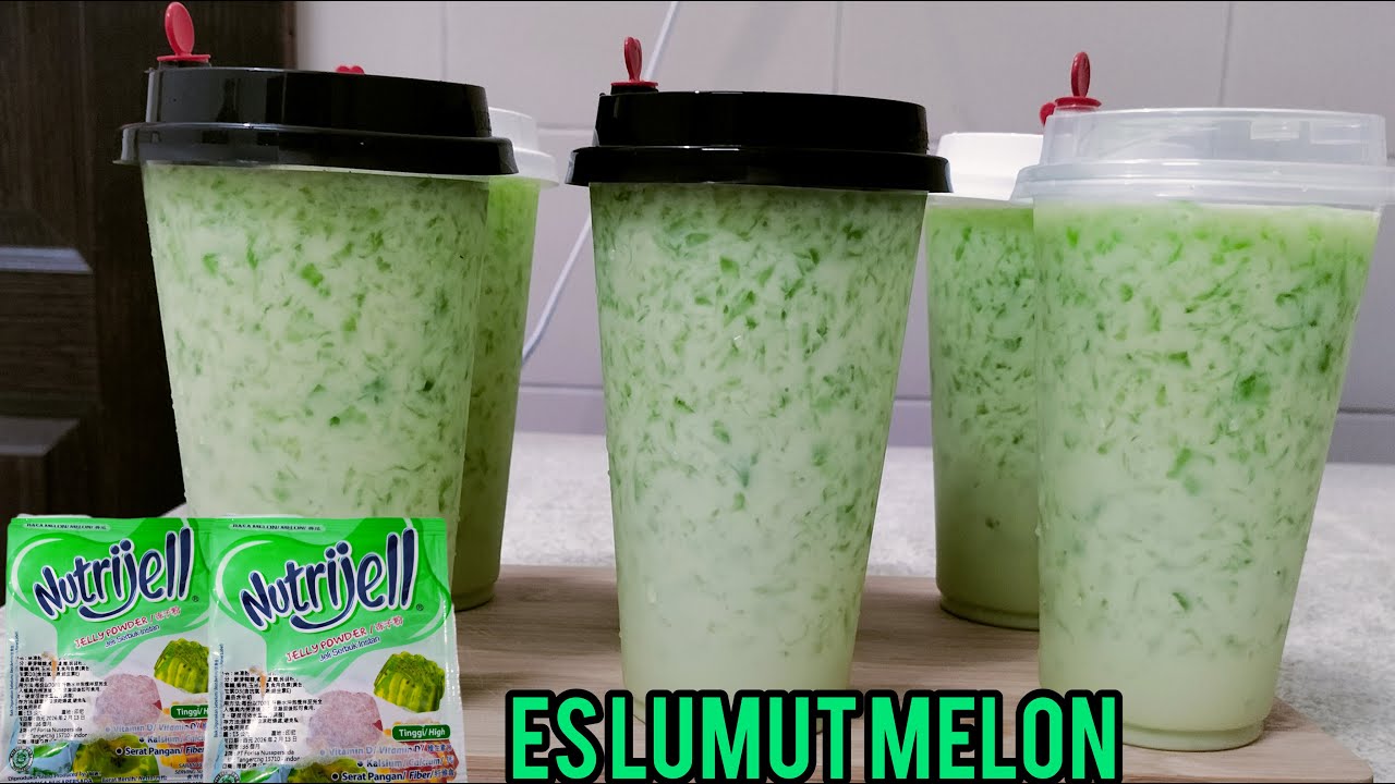 Resep es lumut nutrijel melon - YouTube