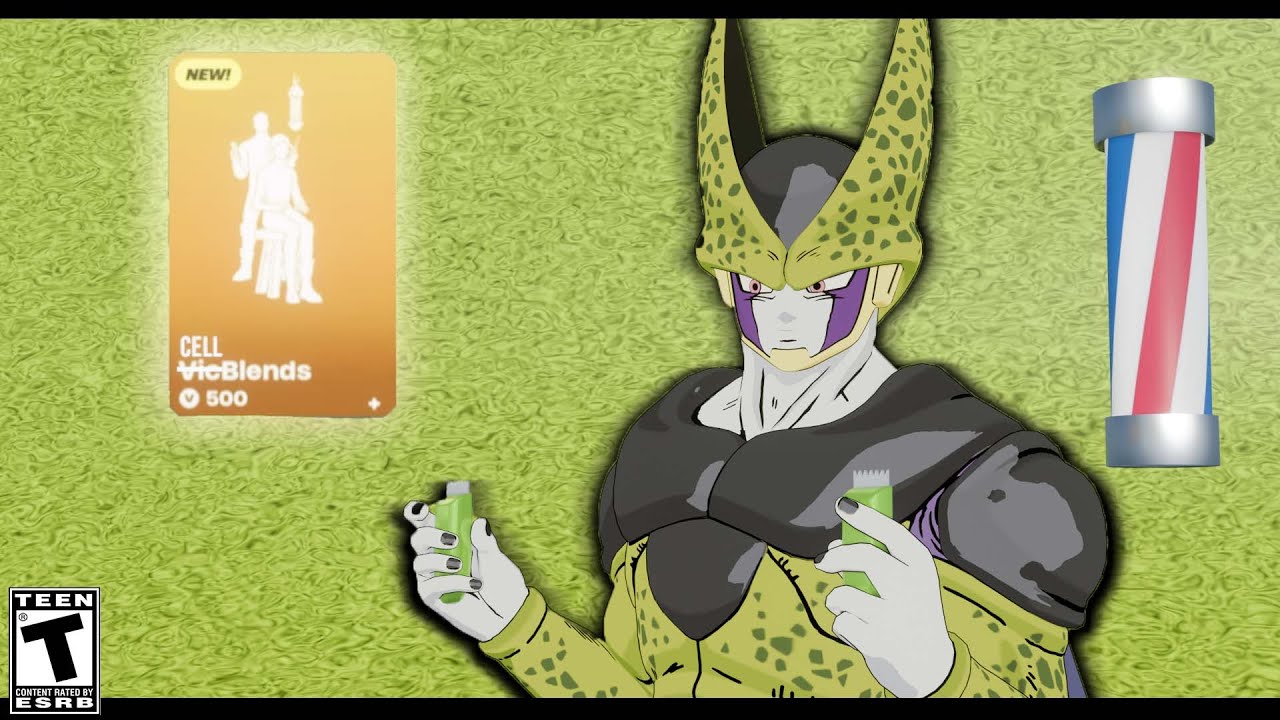 Fortnite DBZ CELL HAS HIS OWN ICON EMOTE - YouTube