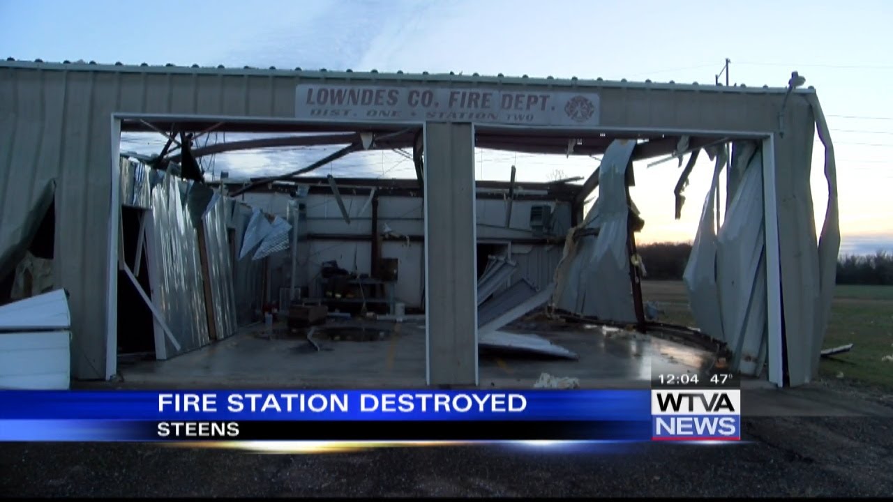 Fire station destroyed in Lowndes County storm to be demolished - YouTube