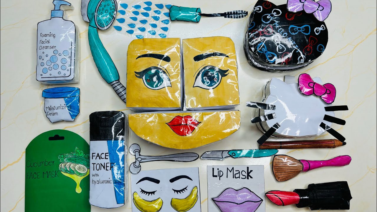 Tutorial 💖 How To Make ROBLOX Skincare and Makeup 💅Blind Bag Paper💄ASMR ...