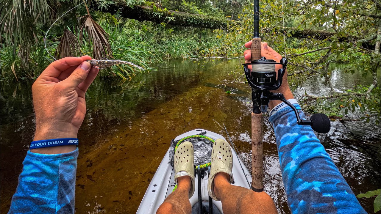 FISHING THE FLORIDA JUNGLE FOR BIG BASS! (Crystal clear Water) - YouTube