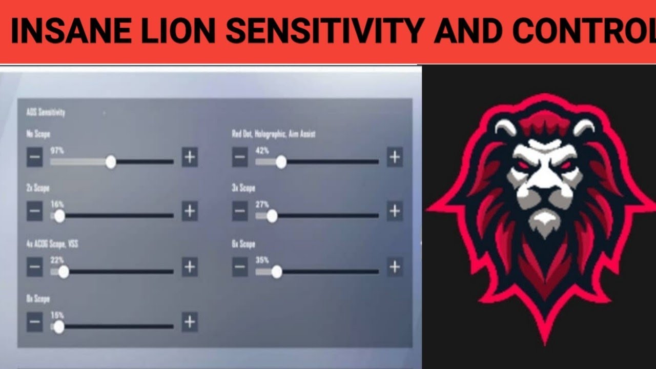 INSANE LION PUBG LITE | CONTROL AND SENSIVITY SETTINGS | ZERO RECOIL ...