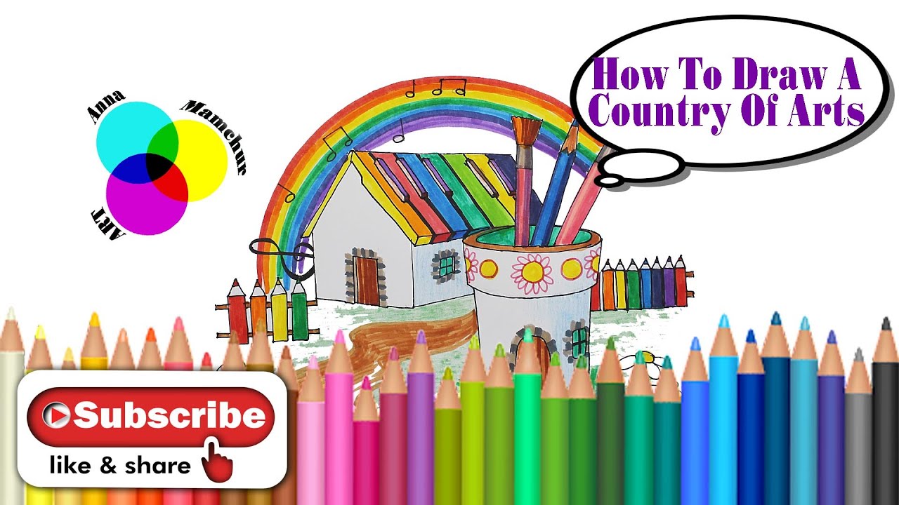 How to Draw a Country of Arts (Lesson 1) | Comment Dessiner un Pays des ...