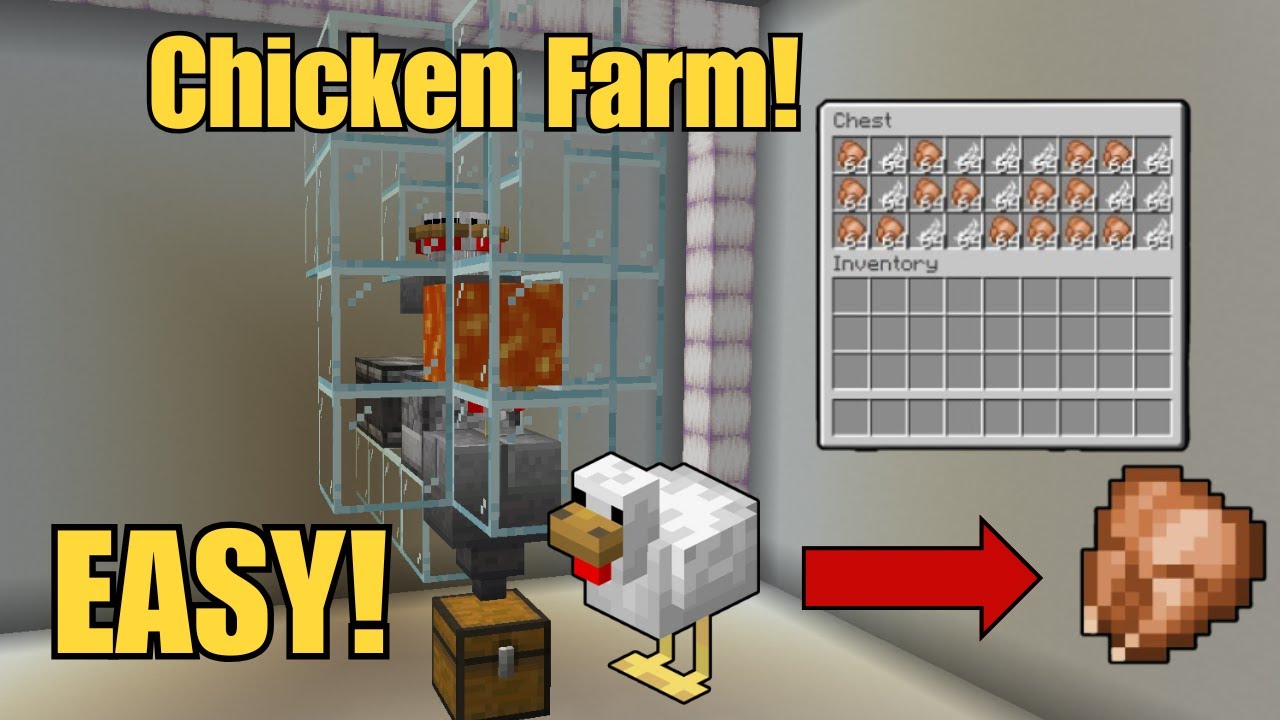 EASY Chicken Farm Minecraft 1.21.4 - YouTube