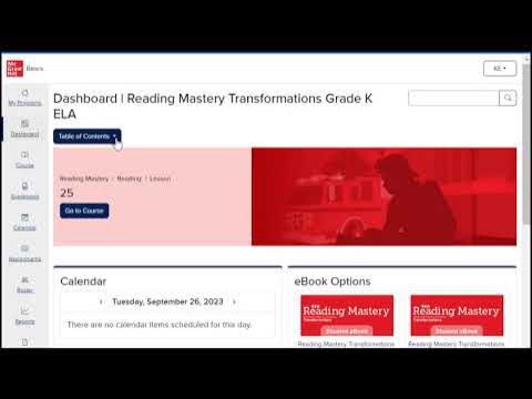 Reading Mastery Transformations - Course Navigation - YouTube