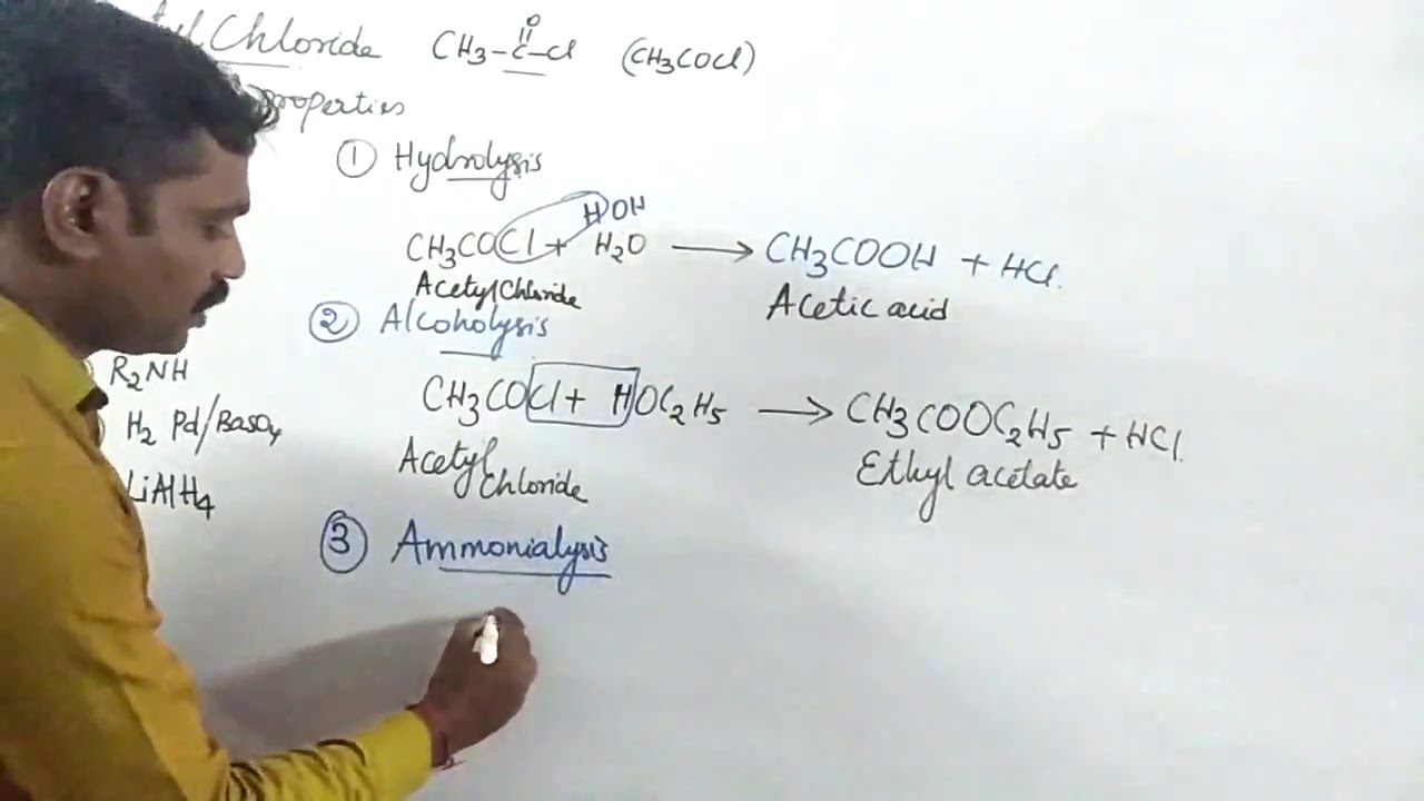 ACID HALIDE - Acetyl chloride- Carboxylic acids derivatives - YouTube