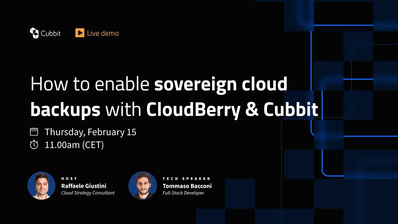Live Demo: How to enable sovereign cloud backups with CloudBerry & Cubbit - YouTube