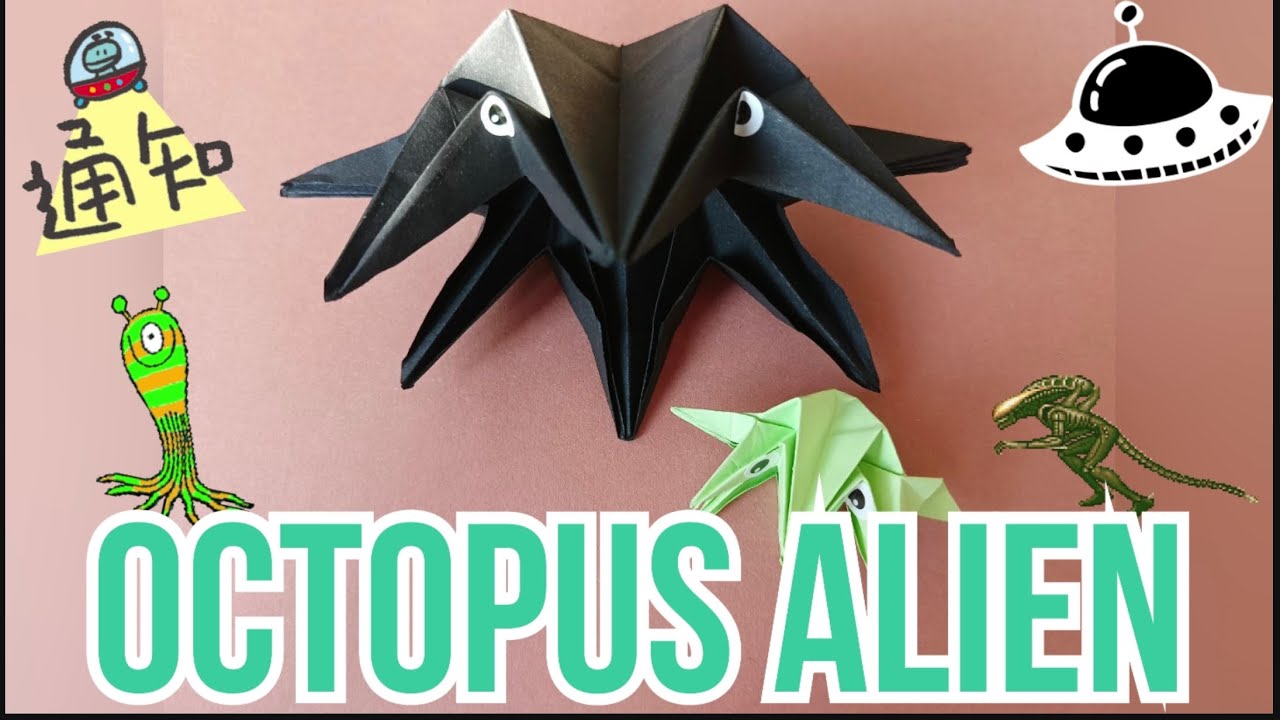 Make paper origami Octopus Alien - YouTube
