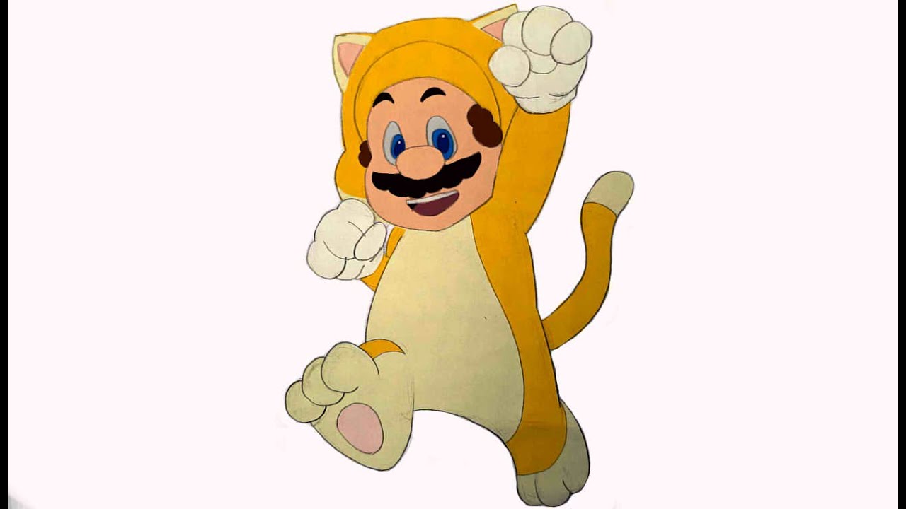 How to draw cat Mario The Super Mario Bros || Easy drawing - YouTube