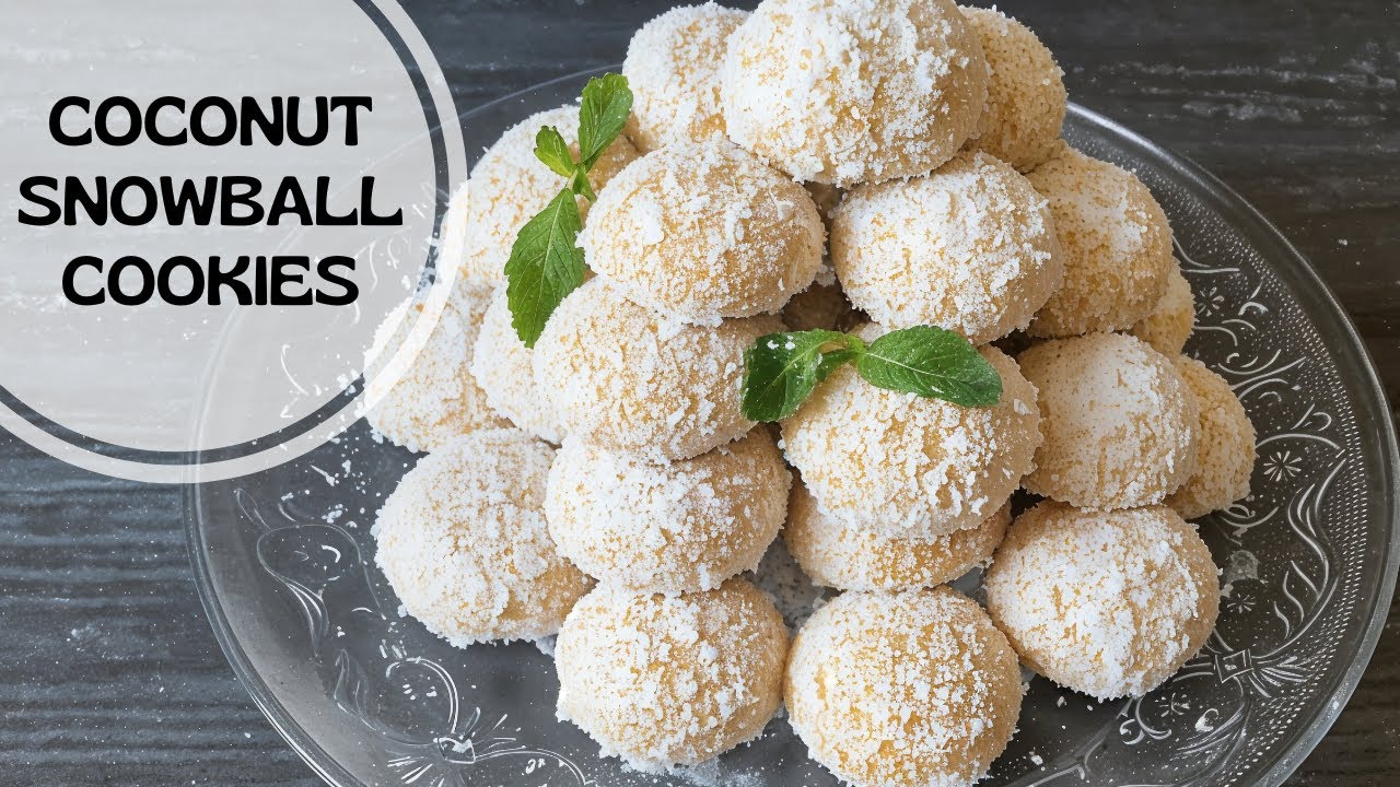 Ultra-Soft Coconut Snowball Cookies (No Butter!) – Richbond 🥥 | Easy ...