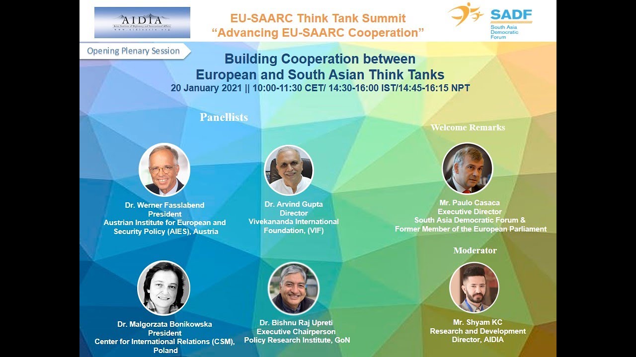 EU-SAARC Think Tank Summit “Advancing EU-SAARC Cooperation” - YouTube