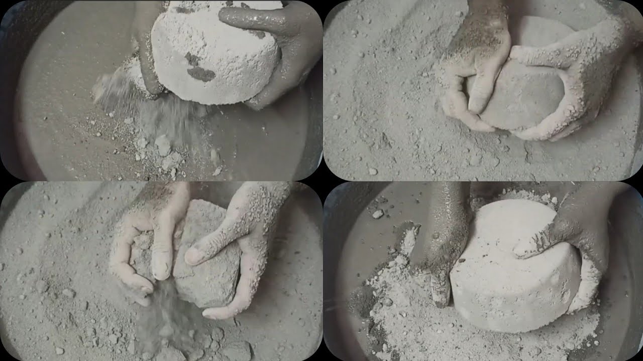 Satisfying Soft Chalk Cement Crumbling on Paste ASMR #658(ov) - YouTube
