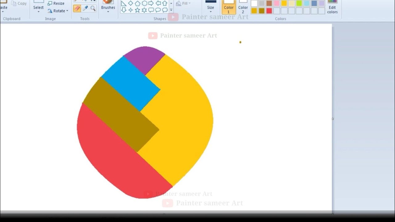 latest Sharechat drawing video // sharechat draw Ms paint in computer ...