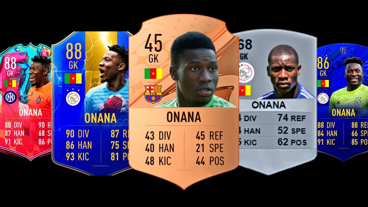 André Onana | All FiFa Cards ( FIFA16 - FC24 ) - YouTube