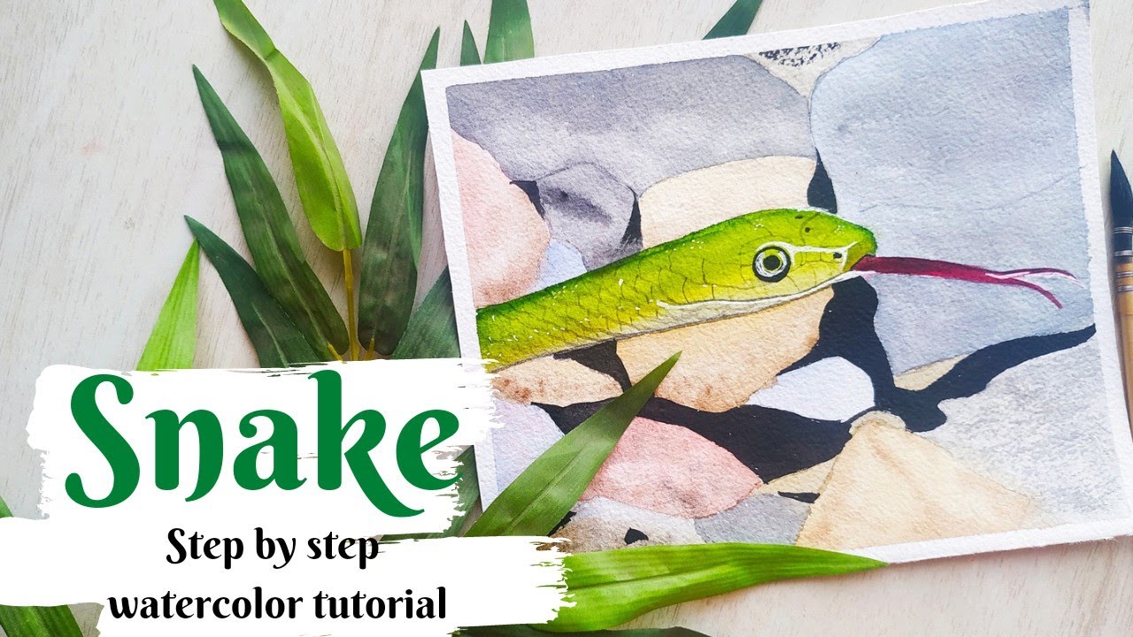 How to paint a Snake in Watercolor - YouTube