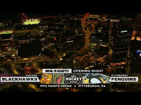 NHL Opening Night on ESPN intro I Blackhawks at Penguins | 10/10/23 ...