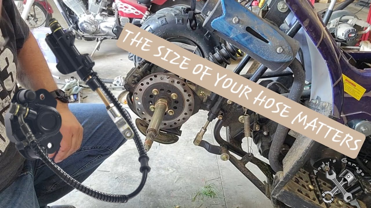 Chinese 4-wheeler rear brakes installation - YouTube