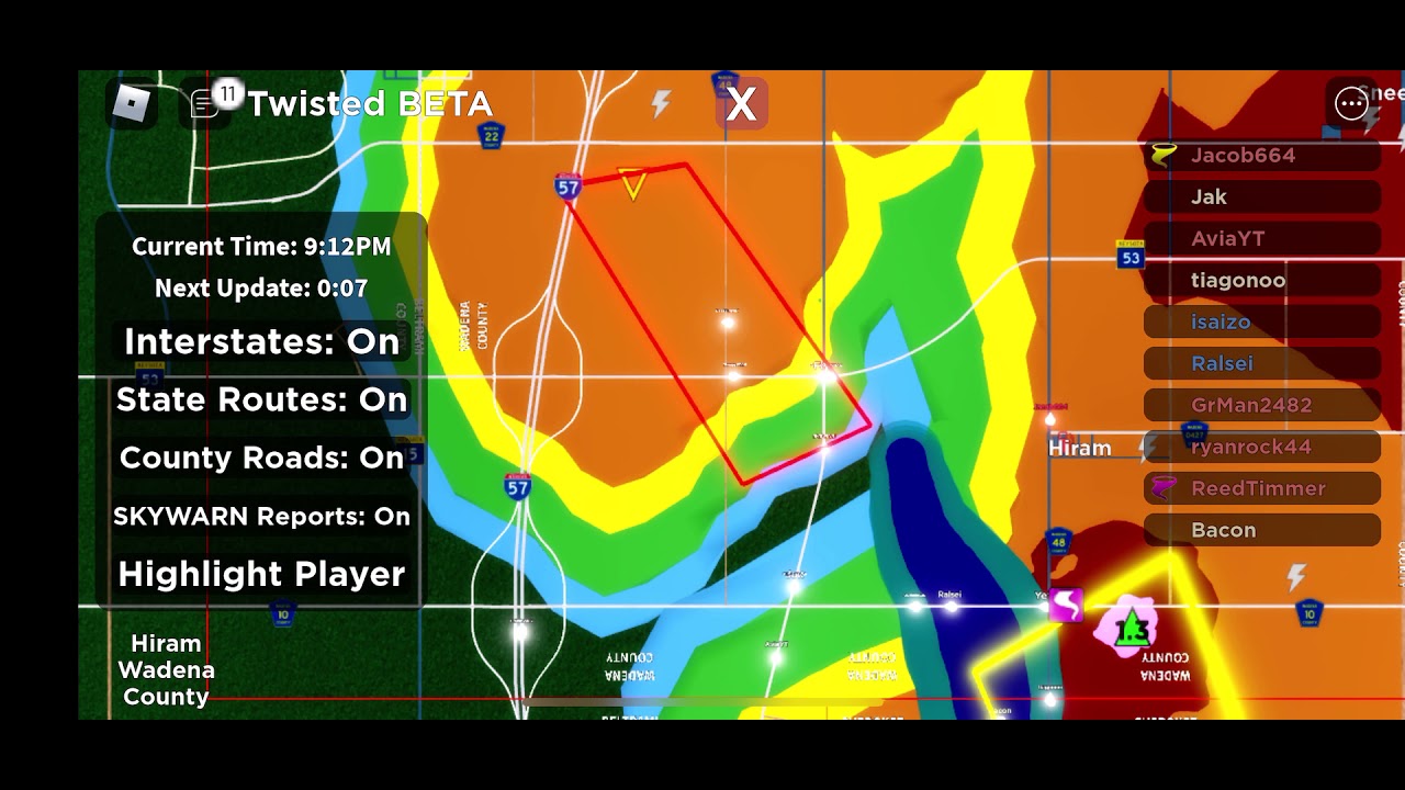 Roblox storm chasing - close tornado intercept + monster nighttime ...