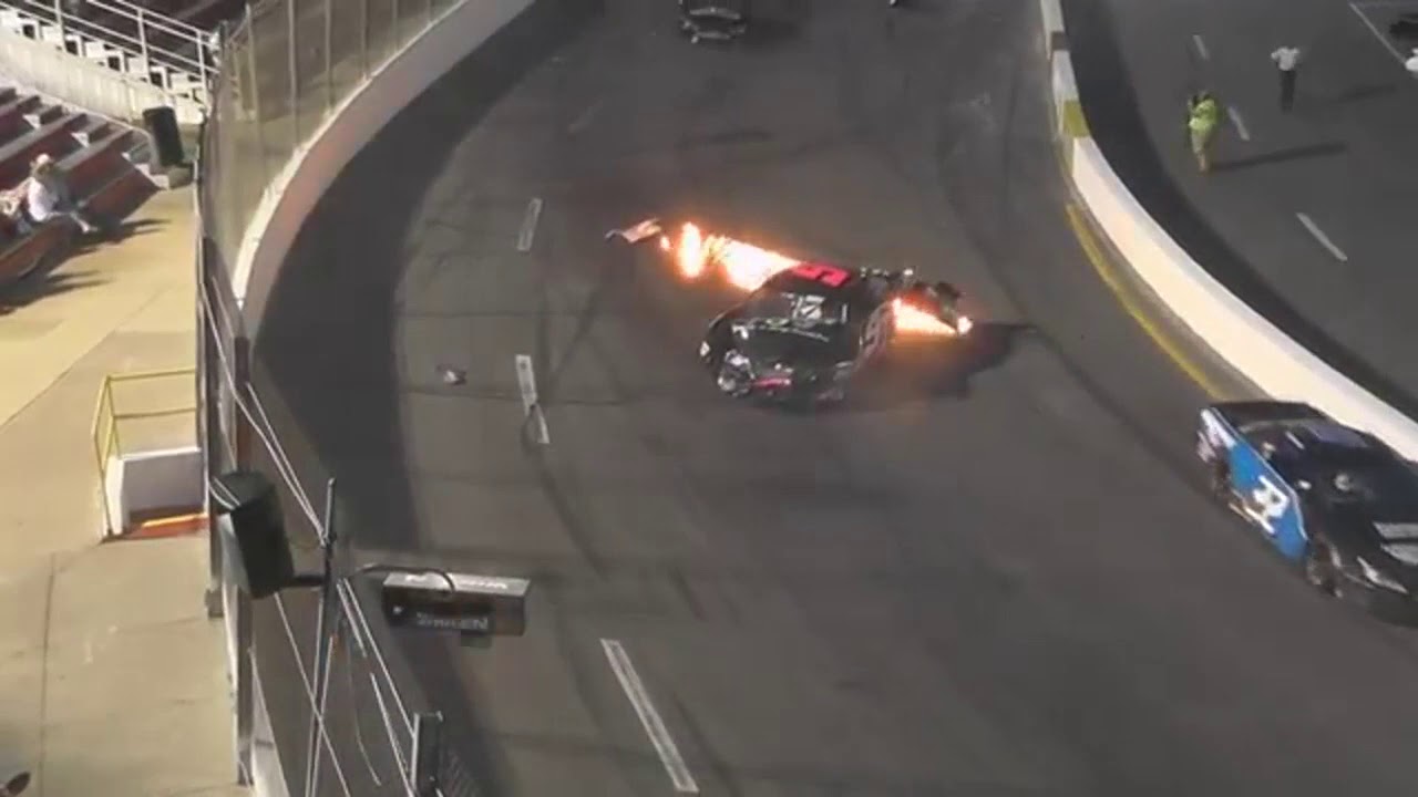 2019 Late Models @ South Boston - Dana Crashes Hard - YouTube