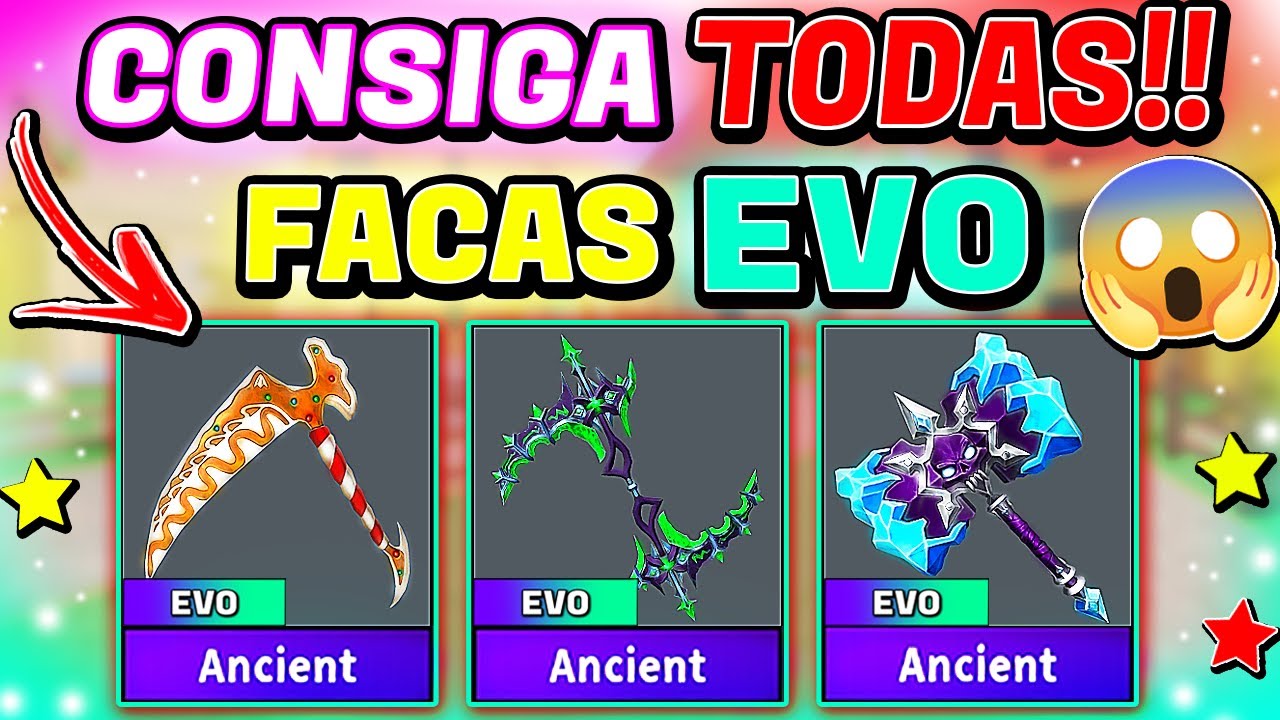COMO CONSEGUIR FACAS EVO no MURDER MYSTERY 2 (DICAS e MÉTODOS) DESCUBRA ...