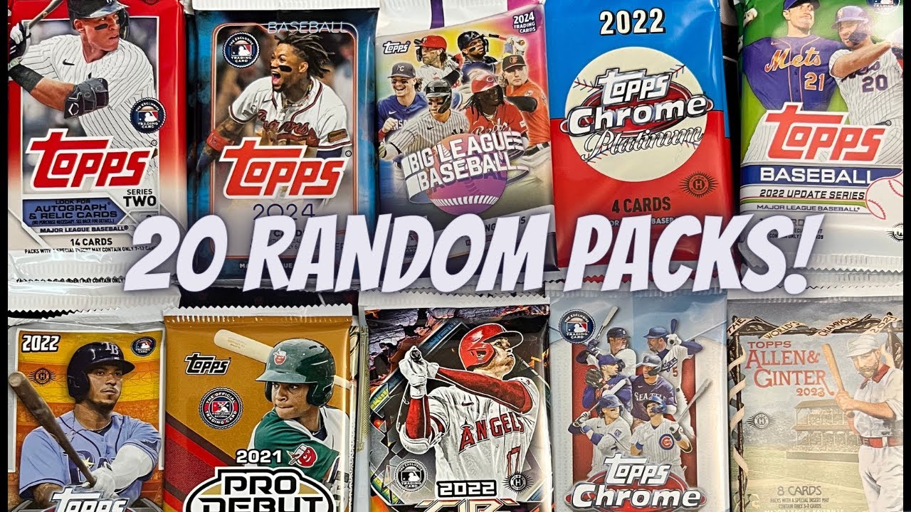 Random Packs 20 Random Hobby & Retail Baseball Card Packs Auto + Relic ...