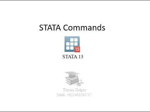 STATA Commands Video - YouTube