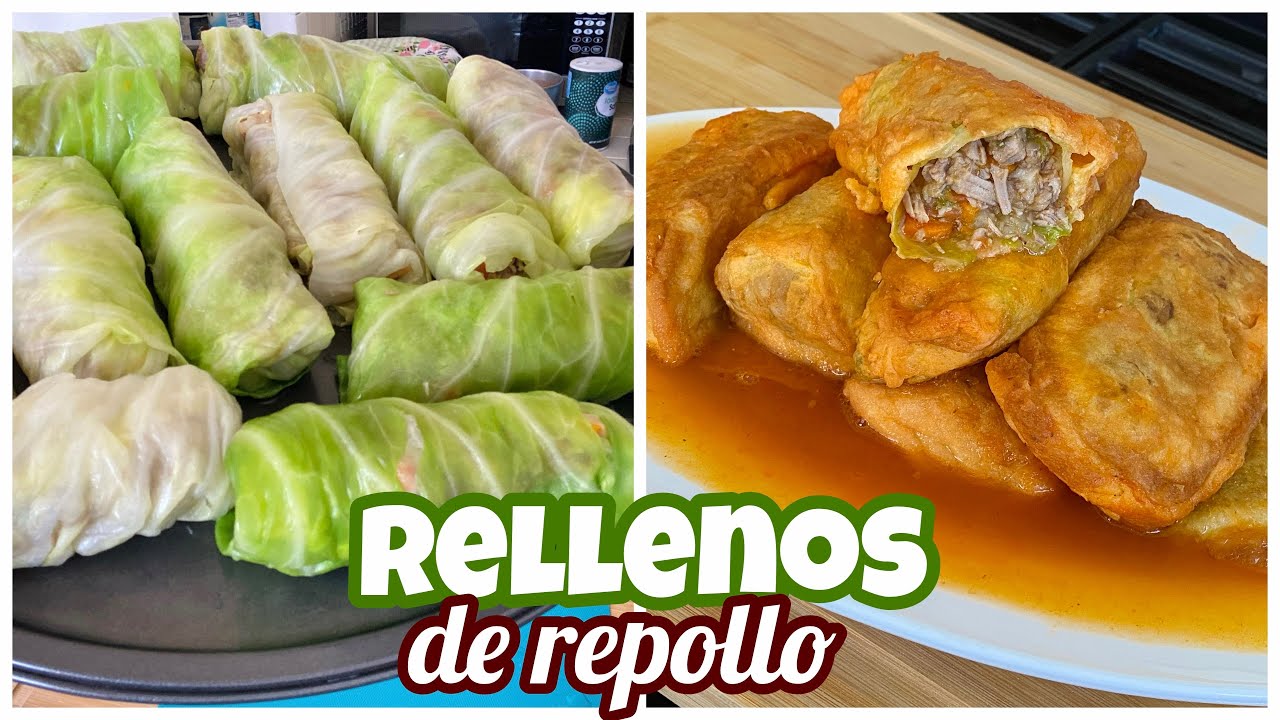 COMO HACER RELLENOS DE REPOLLO CON CARNE DE CERDO PASO A PASO - YouTube