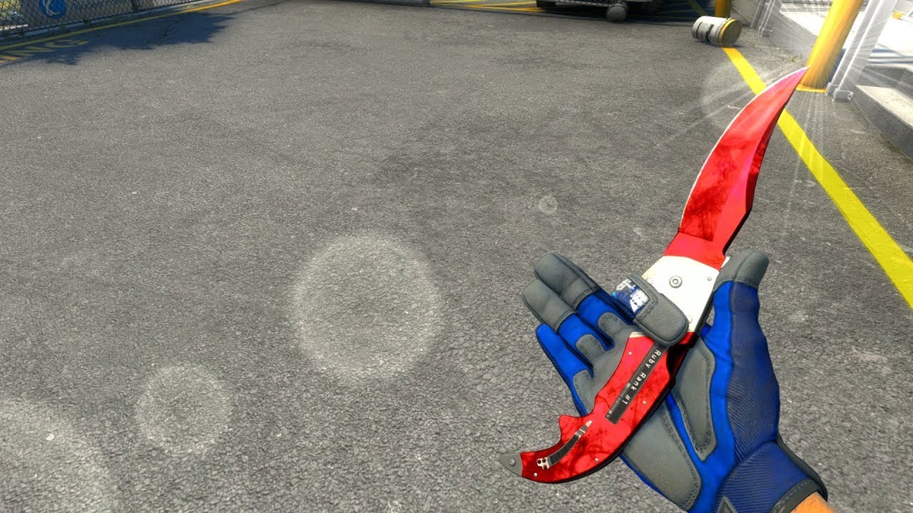 CS:GO - Falchion Knife RUBY Doppler Skin Showcase (1440p 60fps) - YouTube